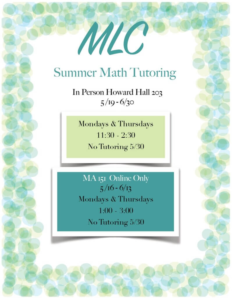 The Mathematics Learning Center | Department of Mathematics | Monmouth ...
