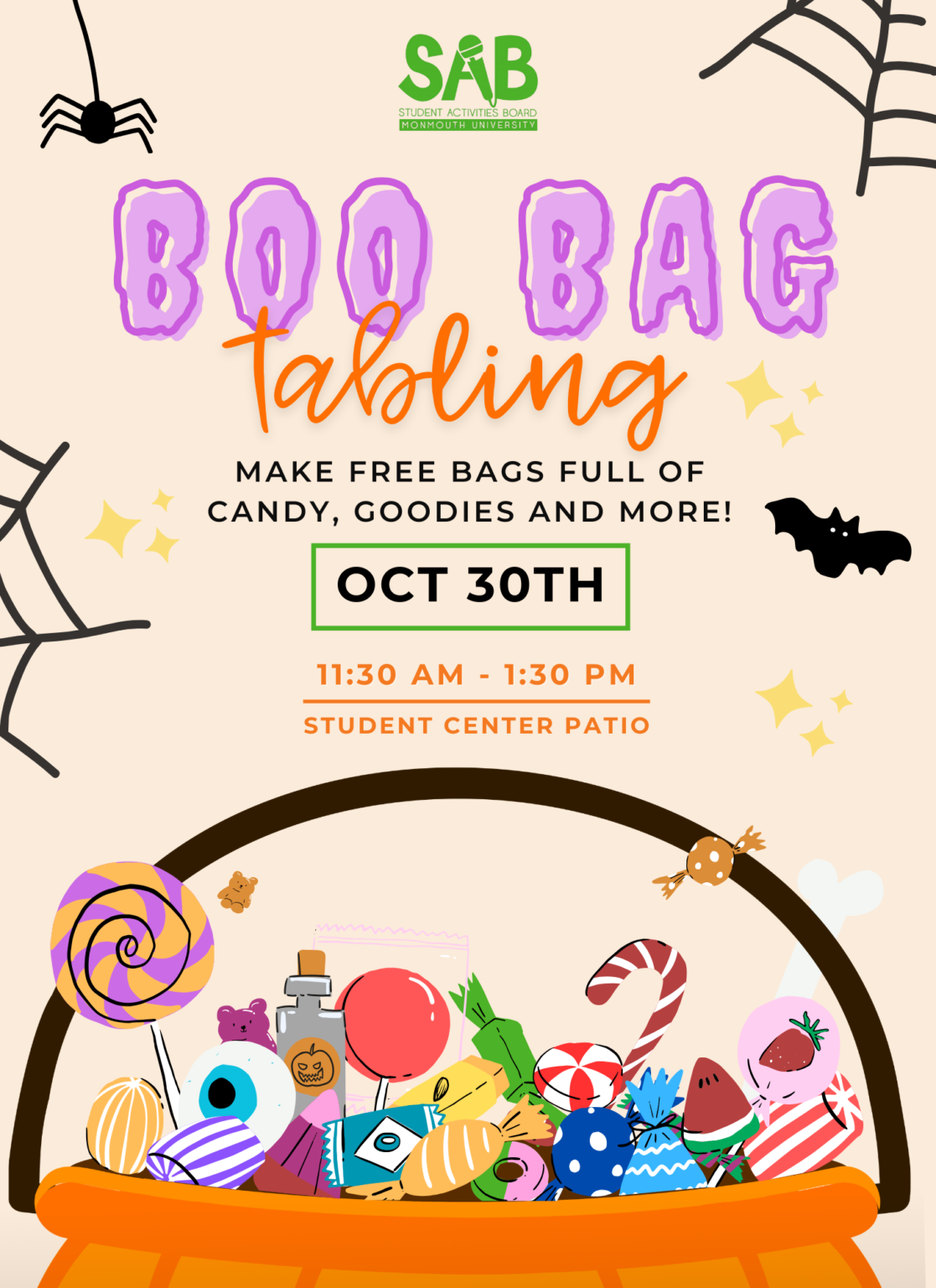 SAB Boo Bag Tabling | Events | Monmouth University