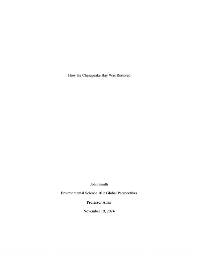 Chicago 18 General Format | Resources for Writers | Monmouth University