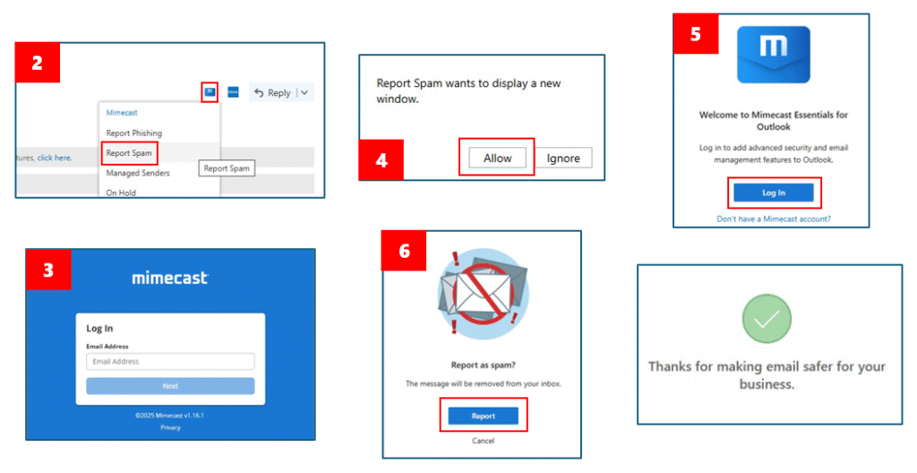 Mimecast Essentials for Outlook Add-in | Campus Technology | Monmouth University